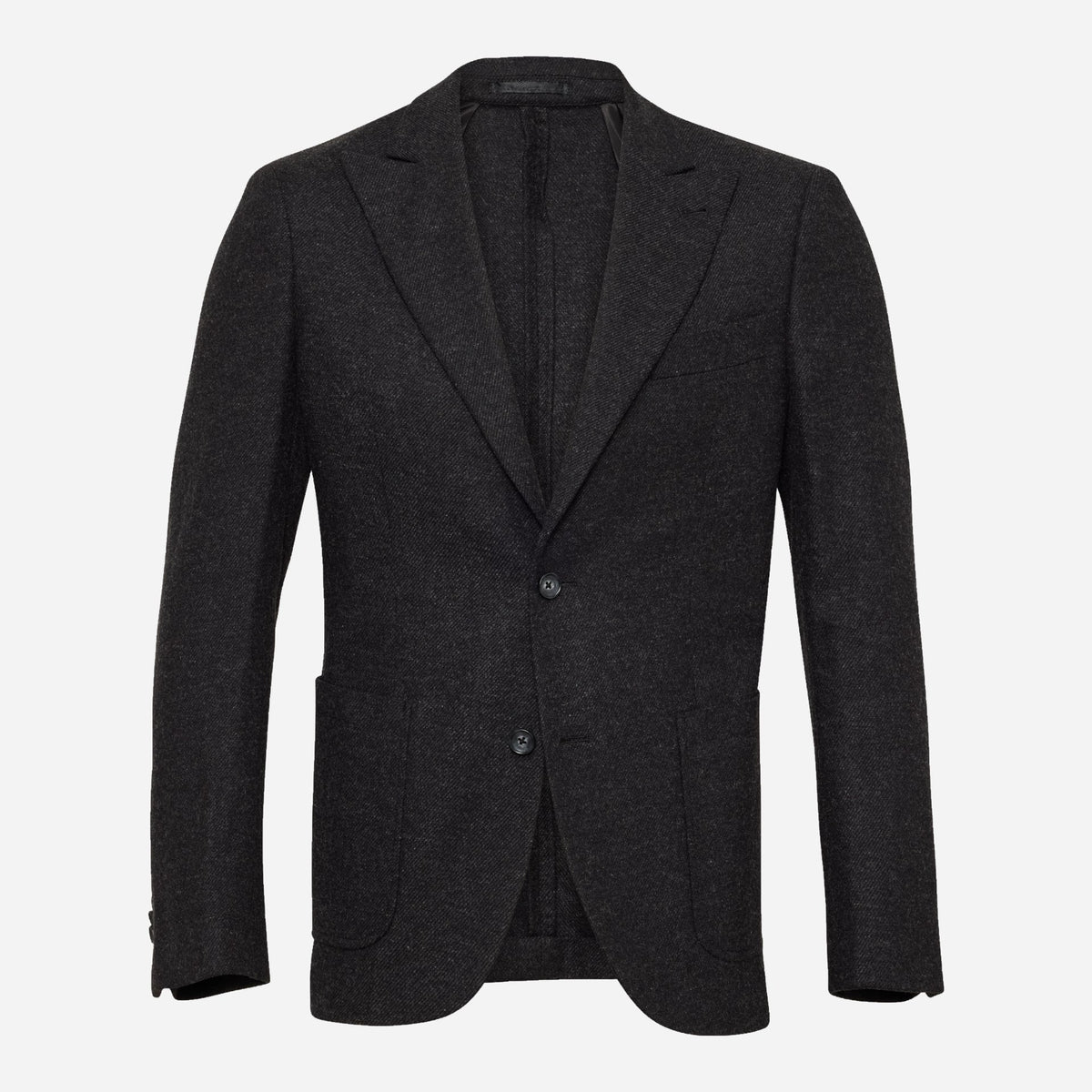 Wool Unstructured Charcoal Blazer - Men's Blazers at Menzclub